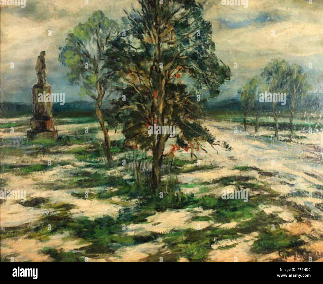 134 Gustav Macoun (1892 - 1934) - Krajina s pomníkem Stock Photo - Alamy