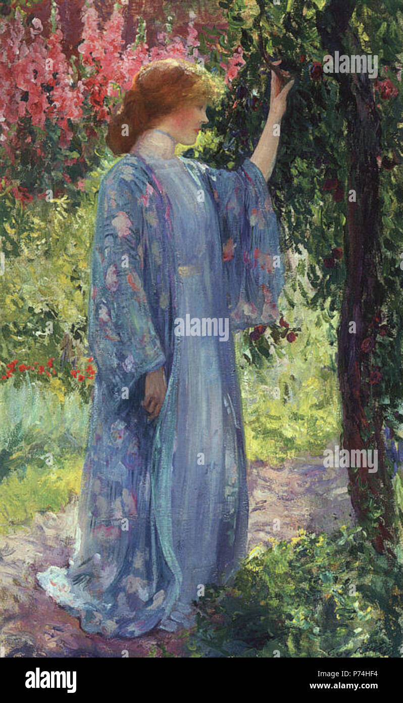 . The Blue Kimono 1909 134 Guy Rose - The Blue Kimono Stock Photo - Alamy