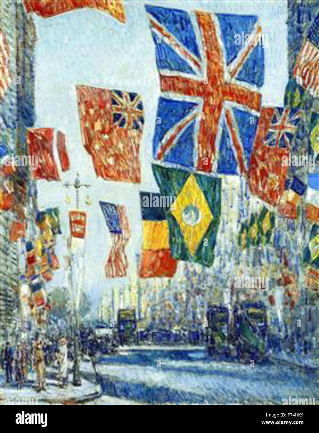 Work by Childe Hassam . before 1935 135 Hassam - avenue-of-the-allies-1 ...