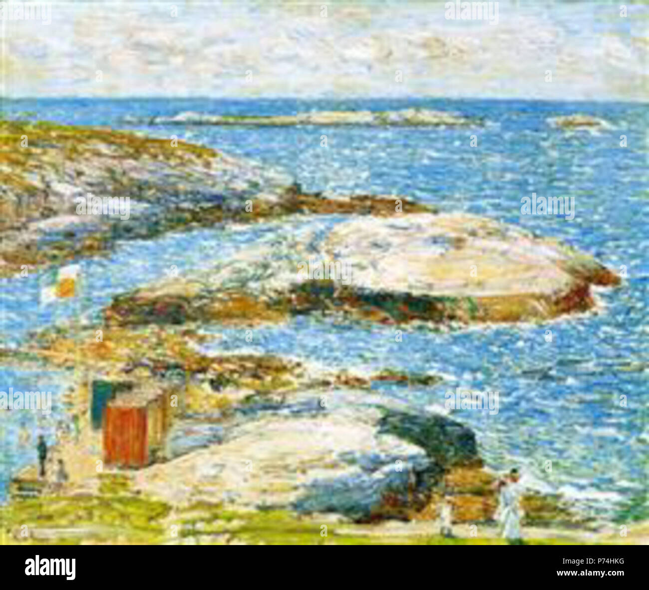 Work by Childe Hassam . before 1935 135 Hassam - bathing-pool-appledore ...