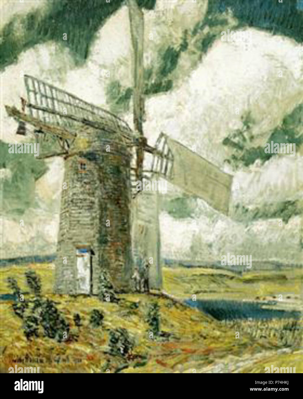 Work by Childe Hassam . before 1935 135 Hassam - bending-sail-on-the ...