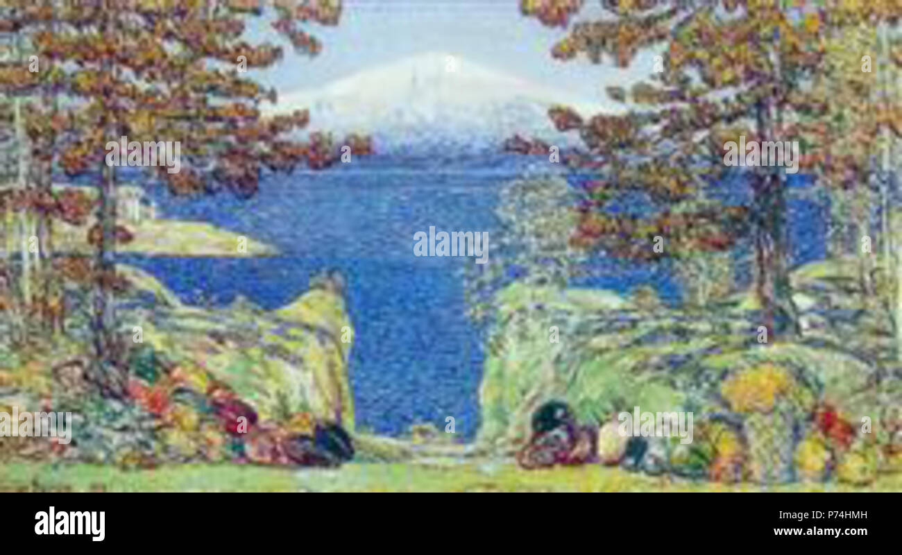 Work by Childe Hassam . before 1935 136 Hassam - california Stock Photo ...
