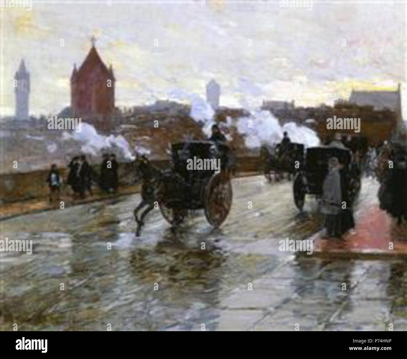 Work by Childe Hassam . before 1935 136 Hassam - clearing-sunset-aka ...