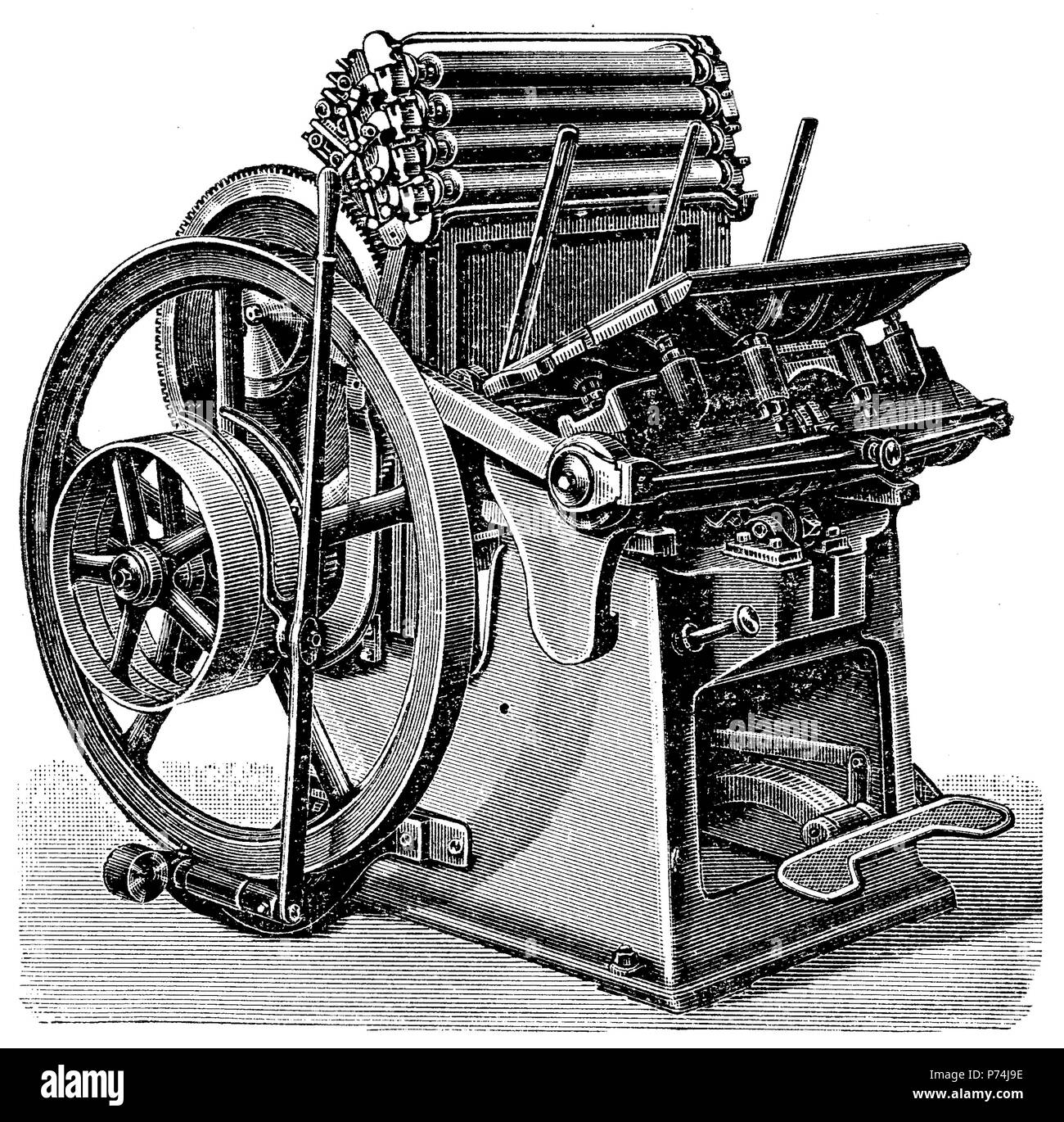 Printing press old illustrations hi-res stock photography and images ...