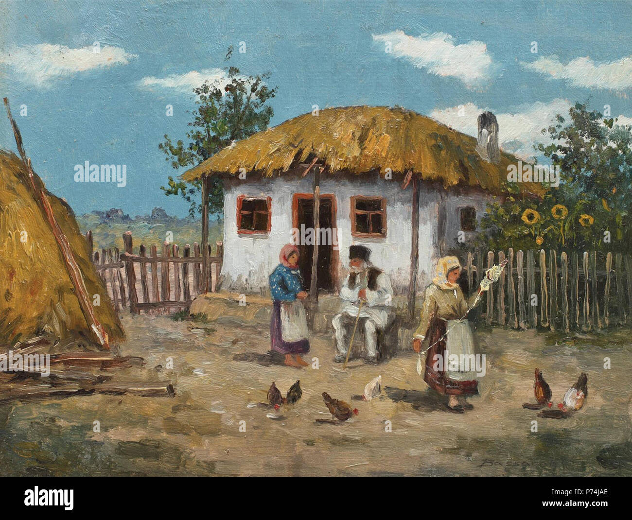 Român: În ograd . 159 Ludovic Bassarab - In ograda Stock Photo - Alamy