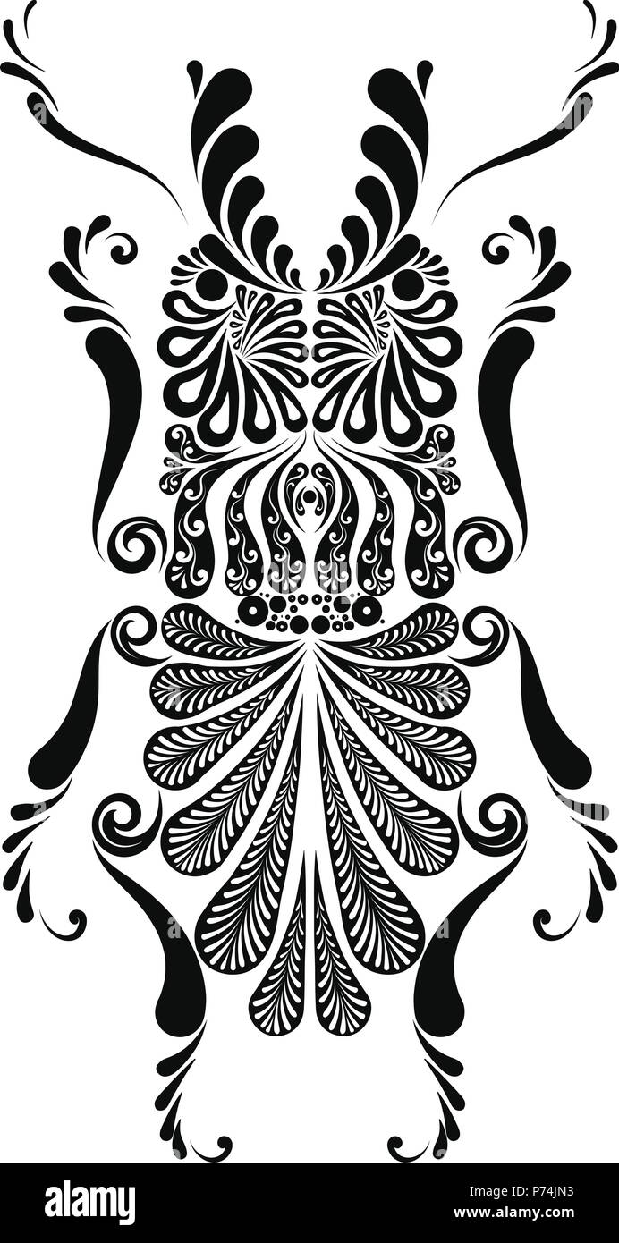 Beetle decorative illustration Stock Vector Image & Art - Alamy