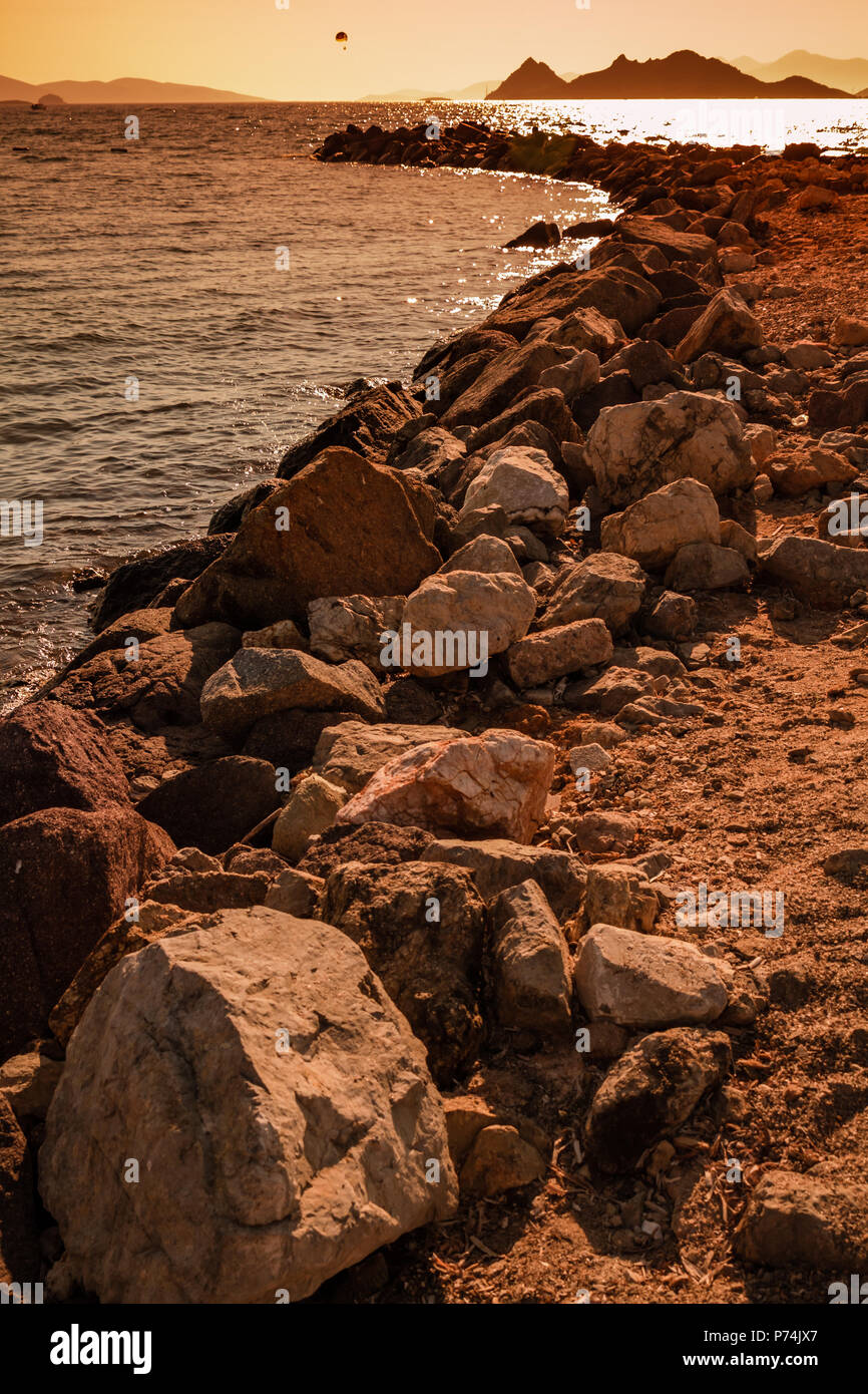 Seawall made of rocks hi-res stock photography and images - Alamy