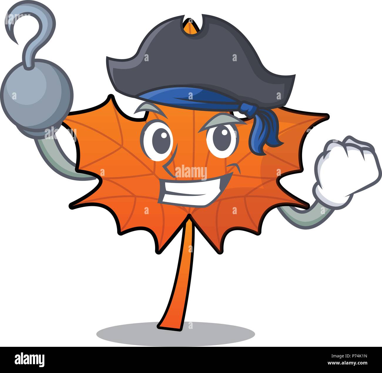 Pirate red maple leaf character cartoon Stock Vector Image & Art - Alamy