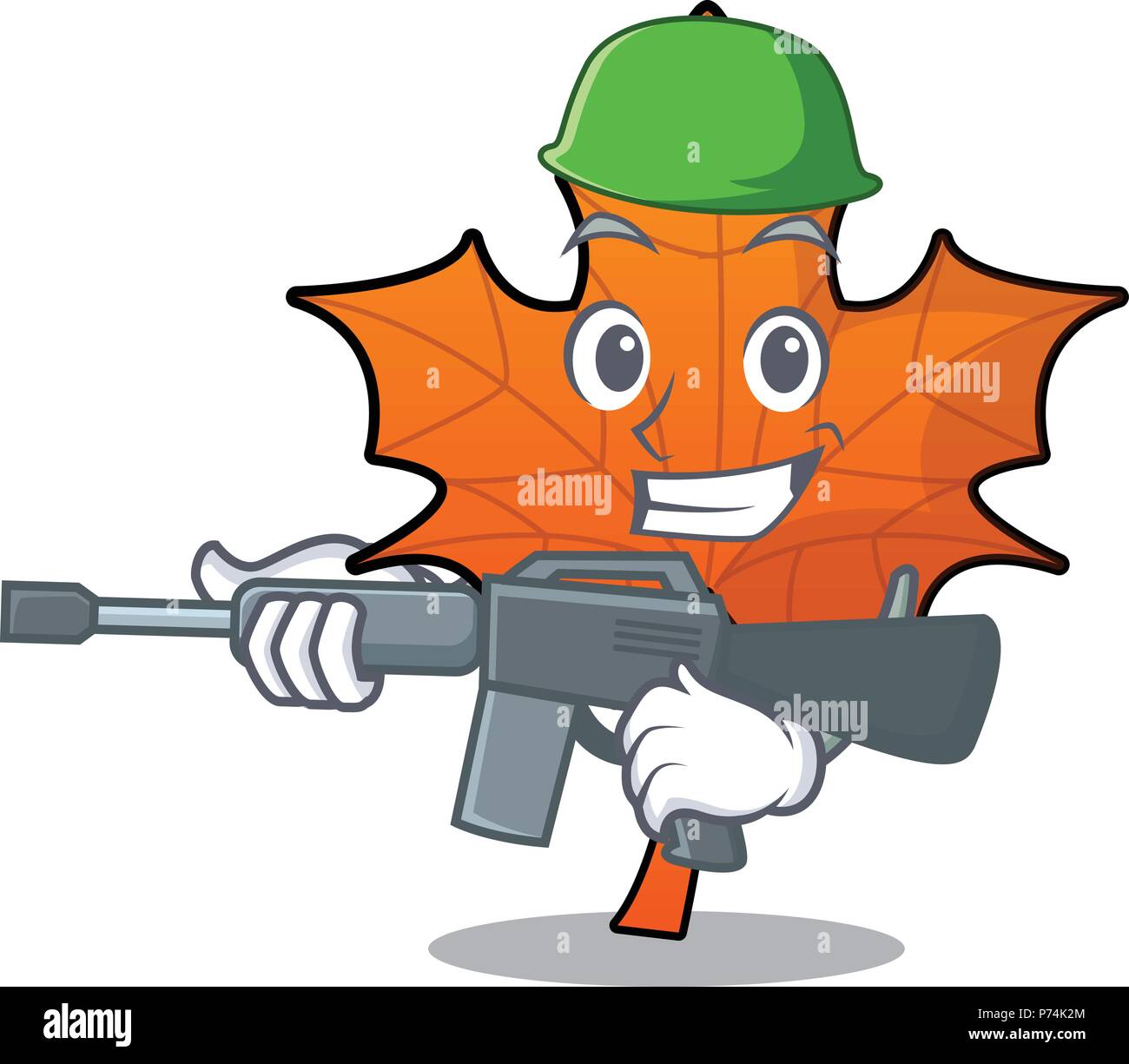 Army red maple leaf character cartoon Stock Vector Image & Art - Alamy