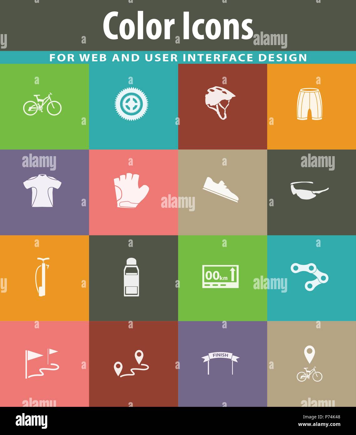 Bicycle icon set Stock Vector Image & Art - Alamy