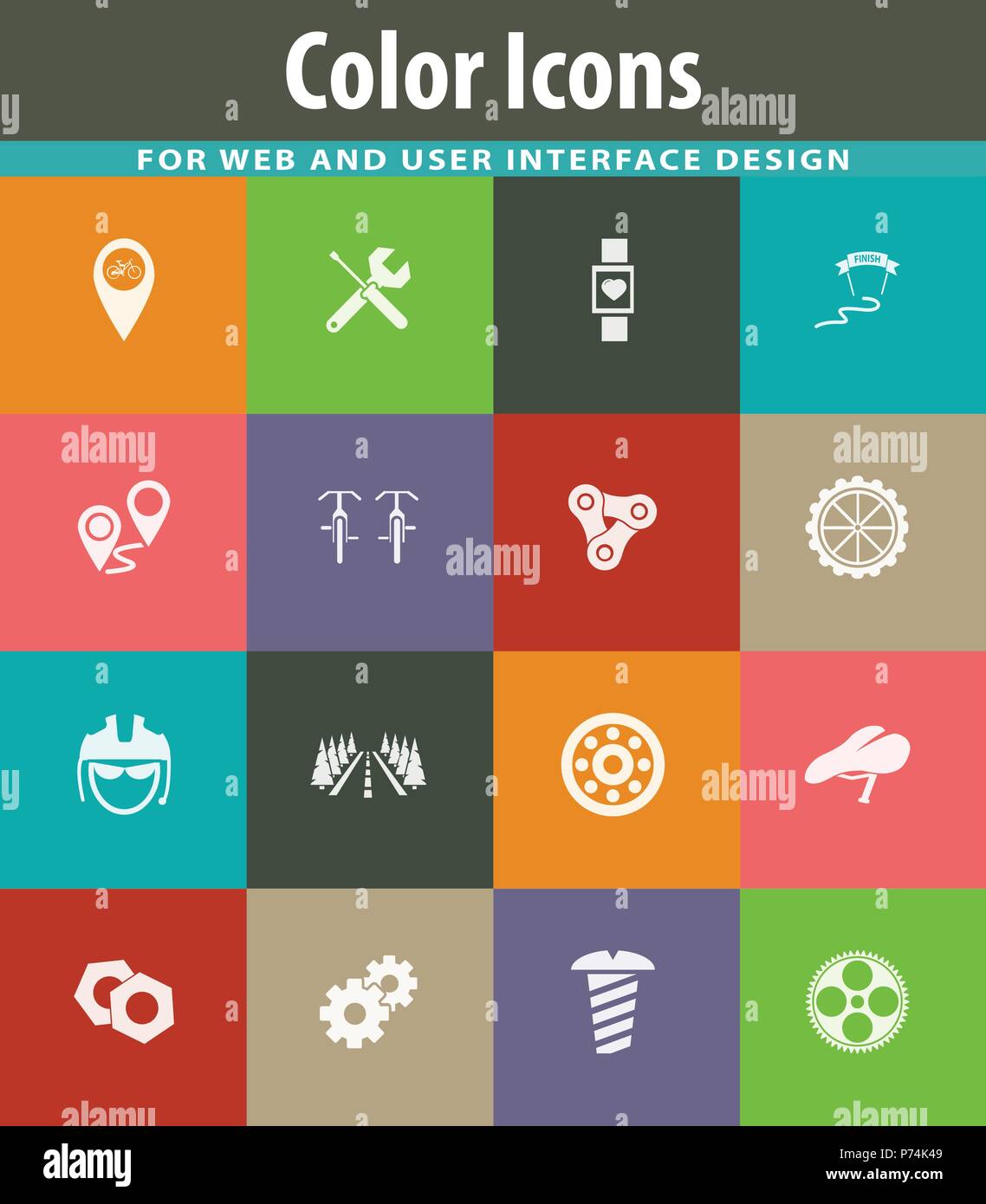 Bicycle icon set Stock Vector Image & Art - Alamy