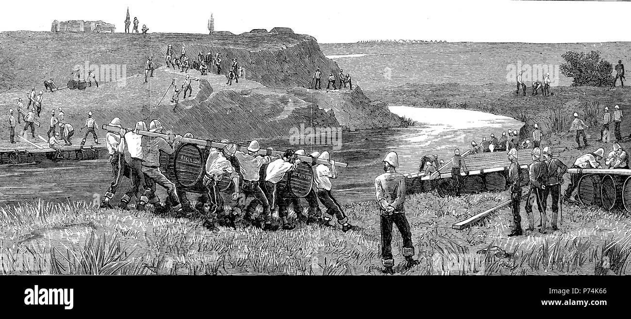 The recent rising in the Transvaal, 1881. building a bridge on the ...