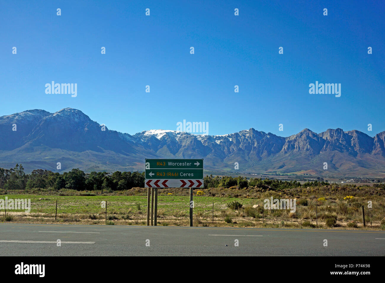 South africa road directions hi-res stock photography and images - Alamy