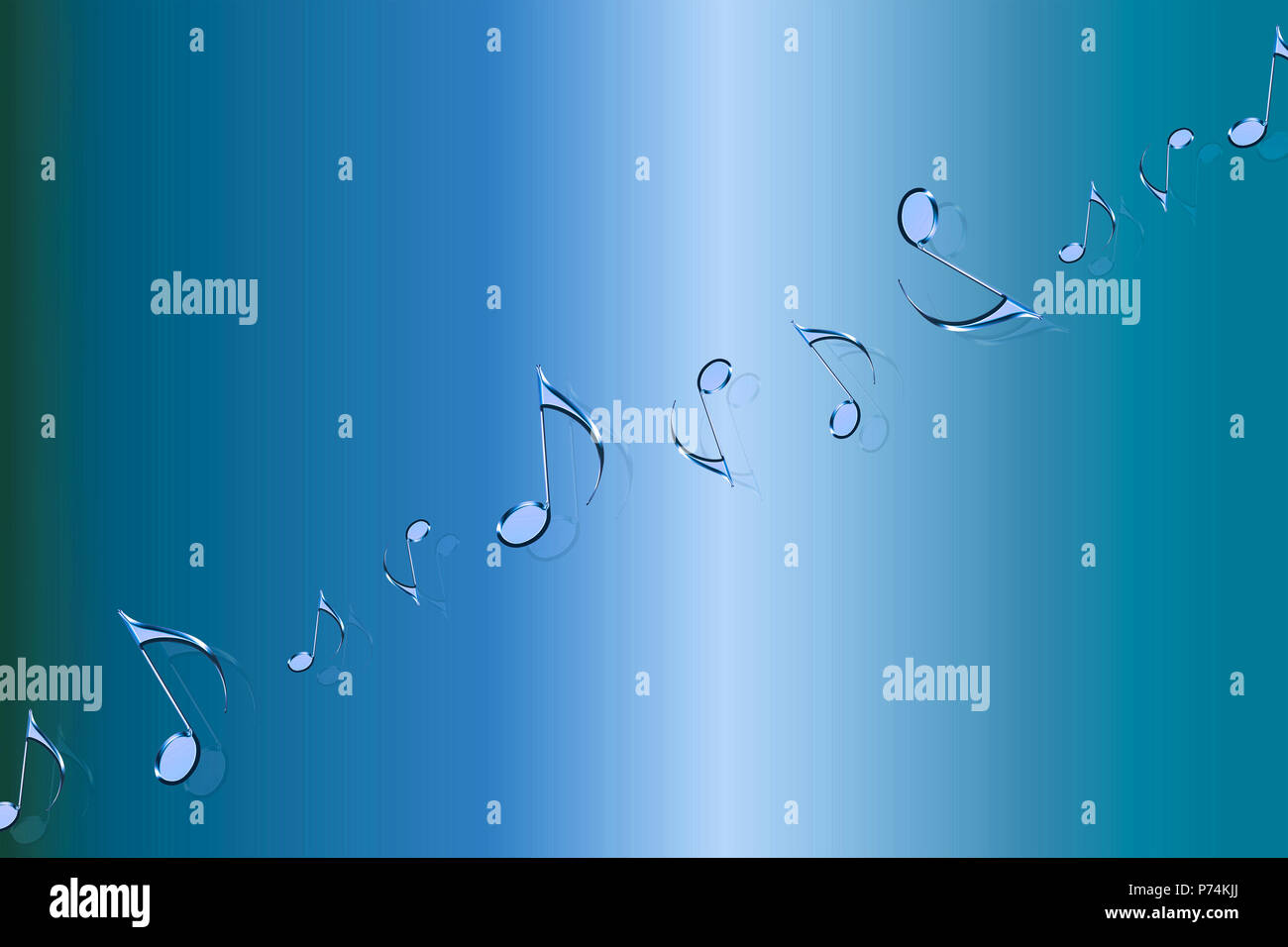 Blue Music Notes Background Stock Photos & Blue Music Notes Background ...