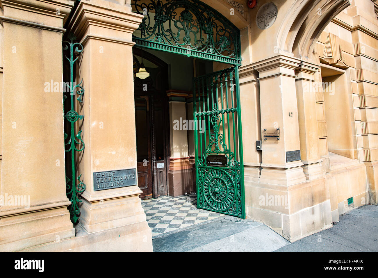 Entrance to Chief Secretarys building and Industrial Relations ...