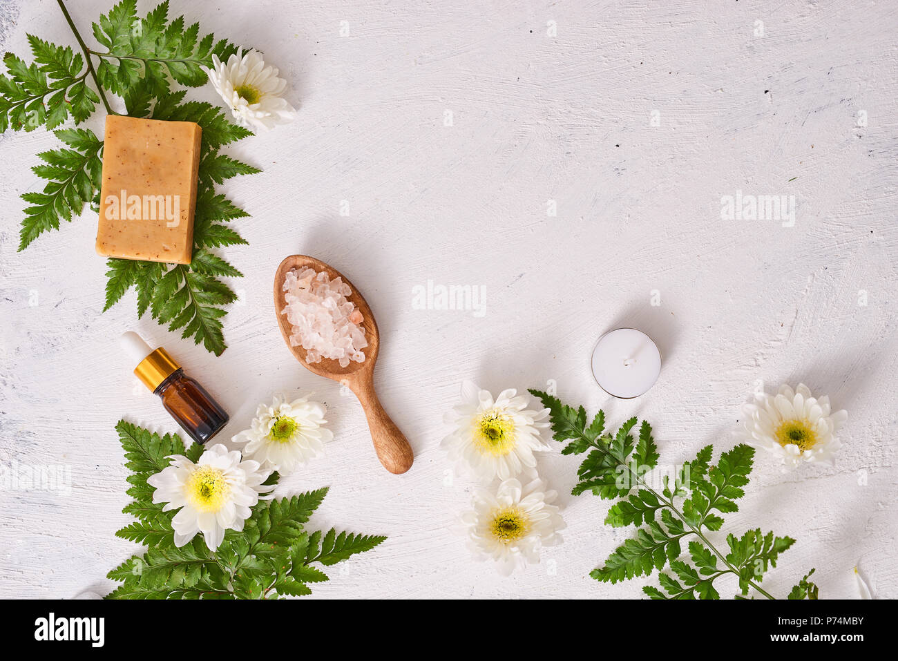 Handmade soap in white background with space. Spa concept Stock Photo ...