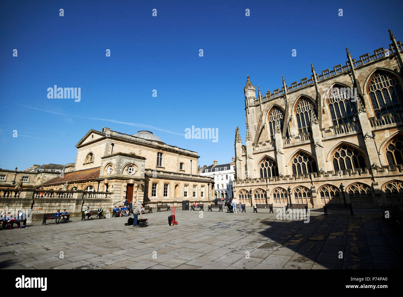 Kingston parade square bath abbey and the roman baths building in the ...