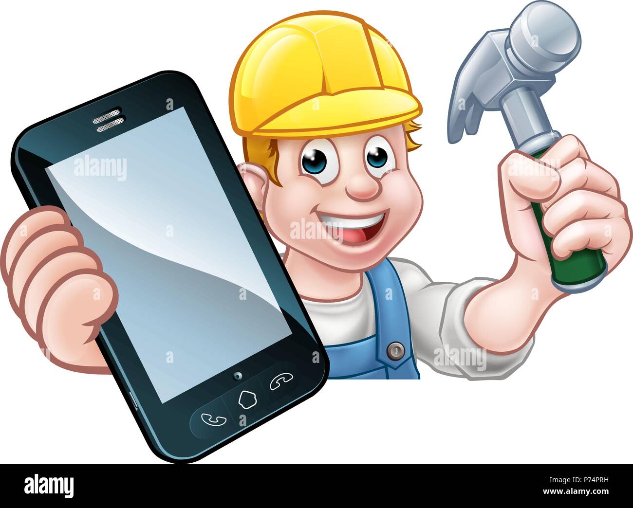 Mobile phone white screen Stock Vector Images - Alamy