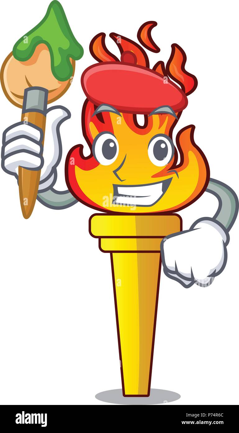 Artist torch character cartoon style Stock Vector Image & Art - Alamy