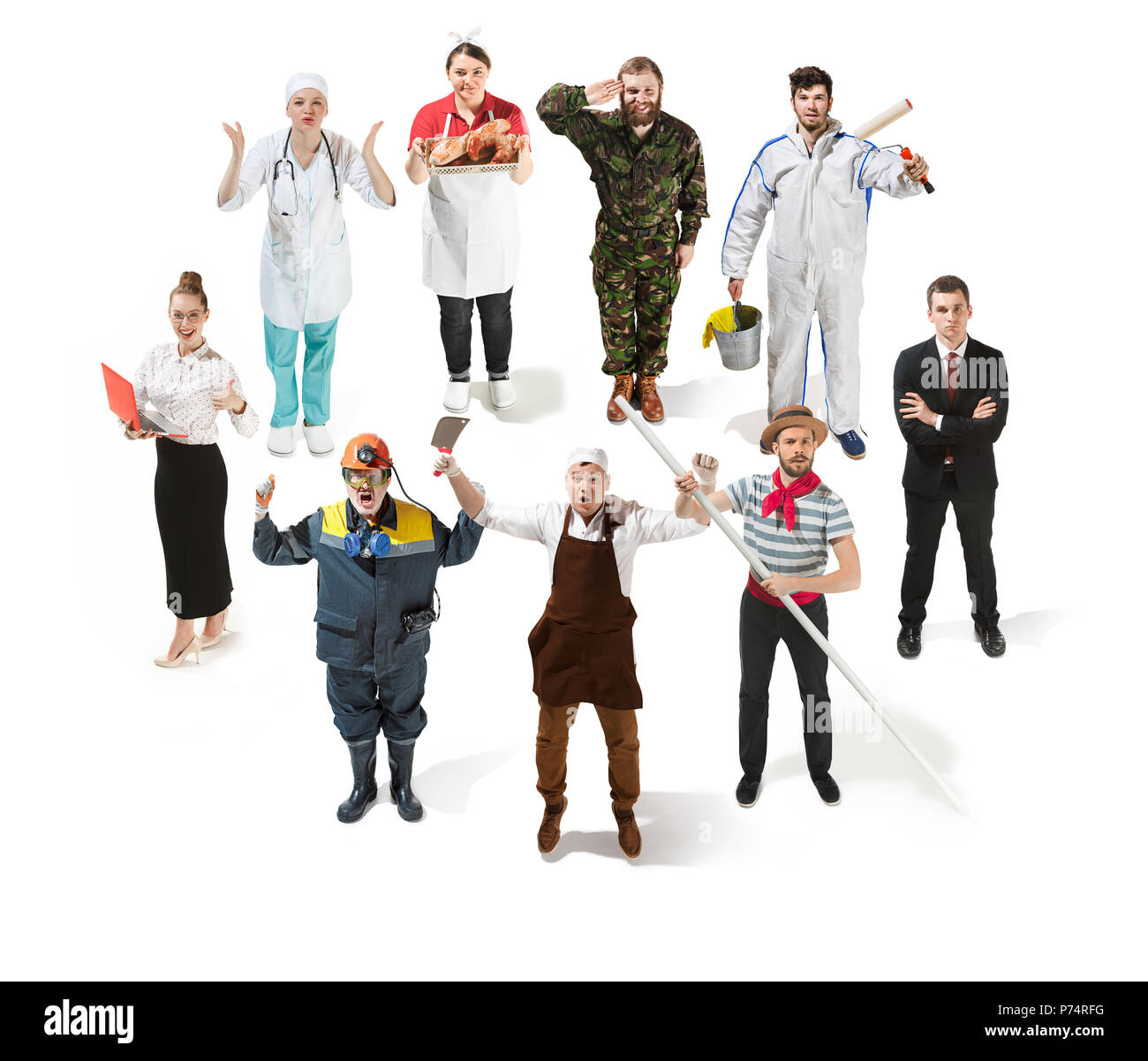 People group different professions Cut Out Stock Images & Pictures - Alamy