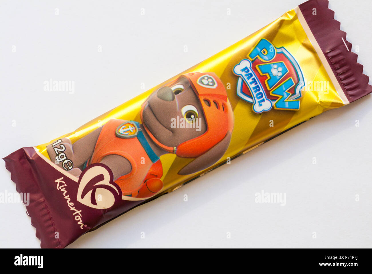 Kinnerton Paw Patrol chocolate bar set on white background - milk ...