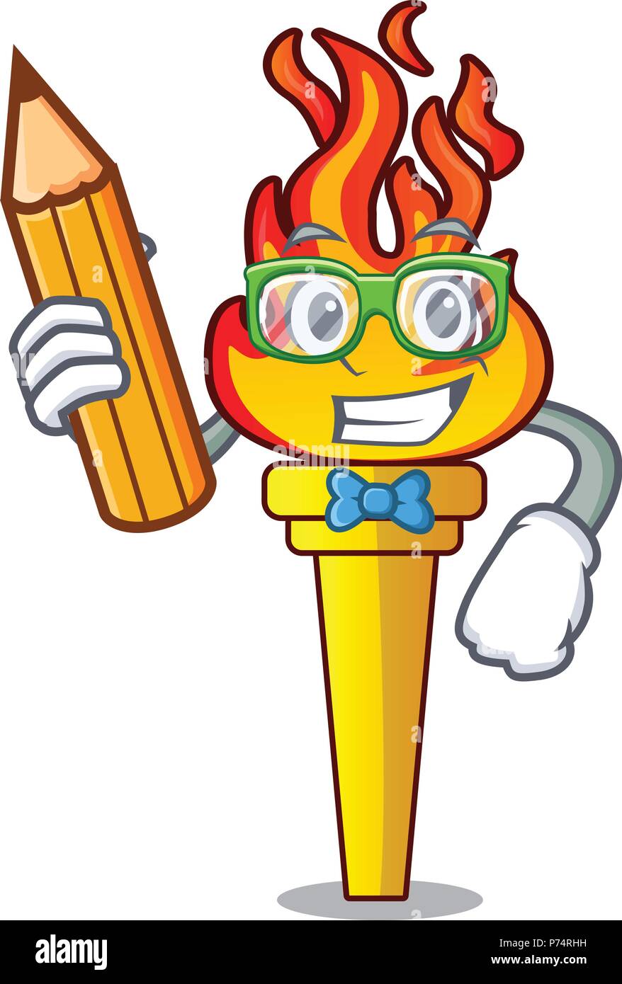 Student torch character cartoon style Stock Vector Image & Art - Alamy