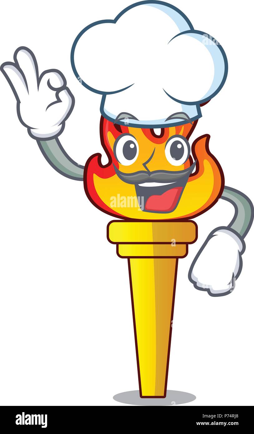 Chef torch character cartoon style Stock Vector Image & Art - Alamy