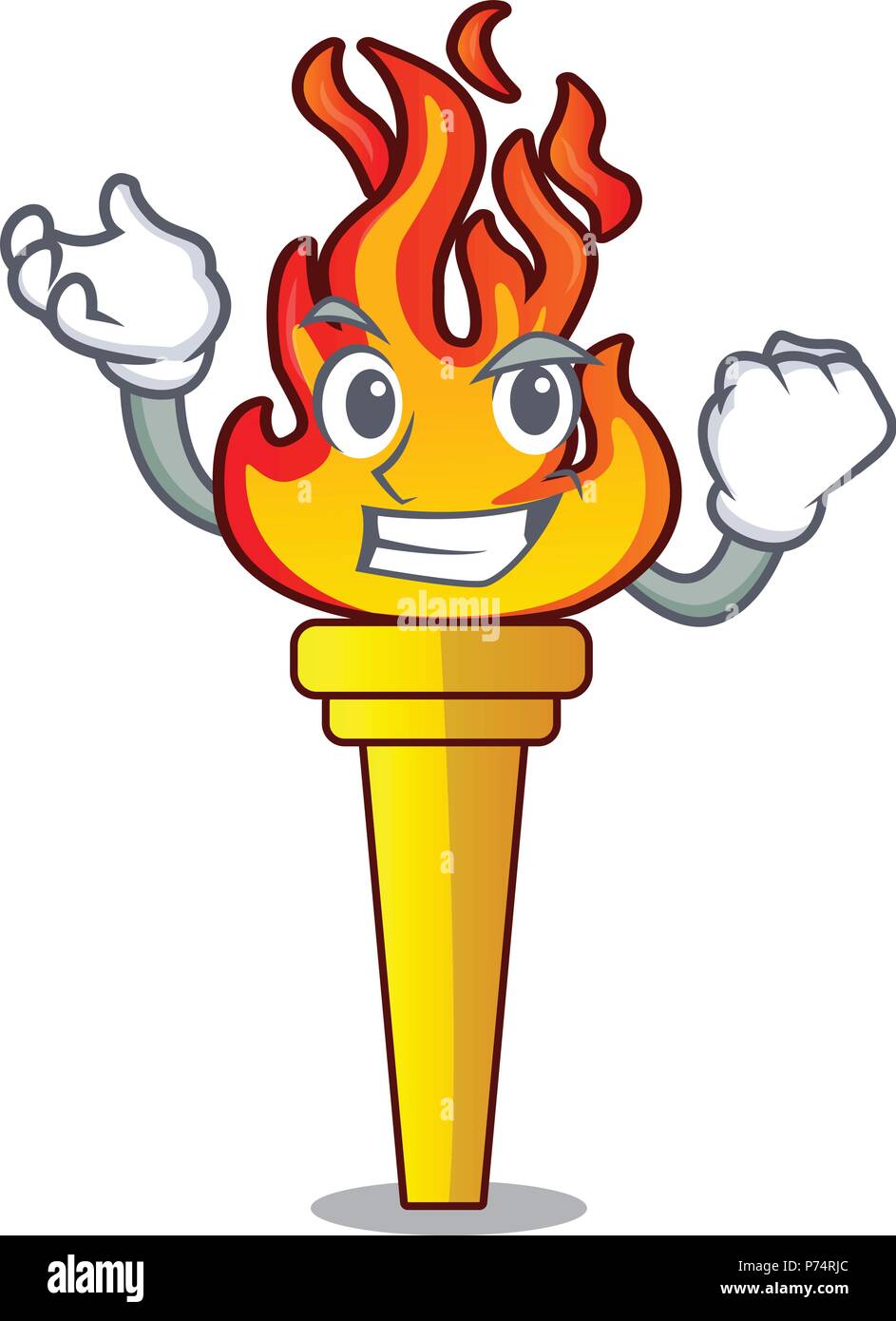 Successful torch character cartoon style Stock Vector Image & Art - Alamy