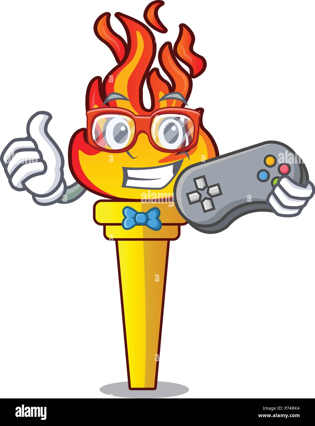 Gamer torch mascot cartoon style Stock Vector Image & Art - Alamy