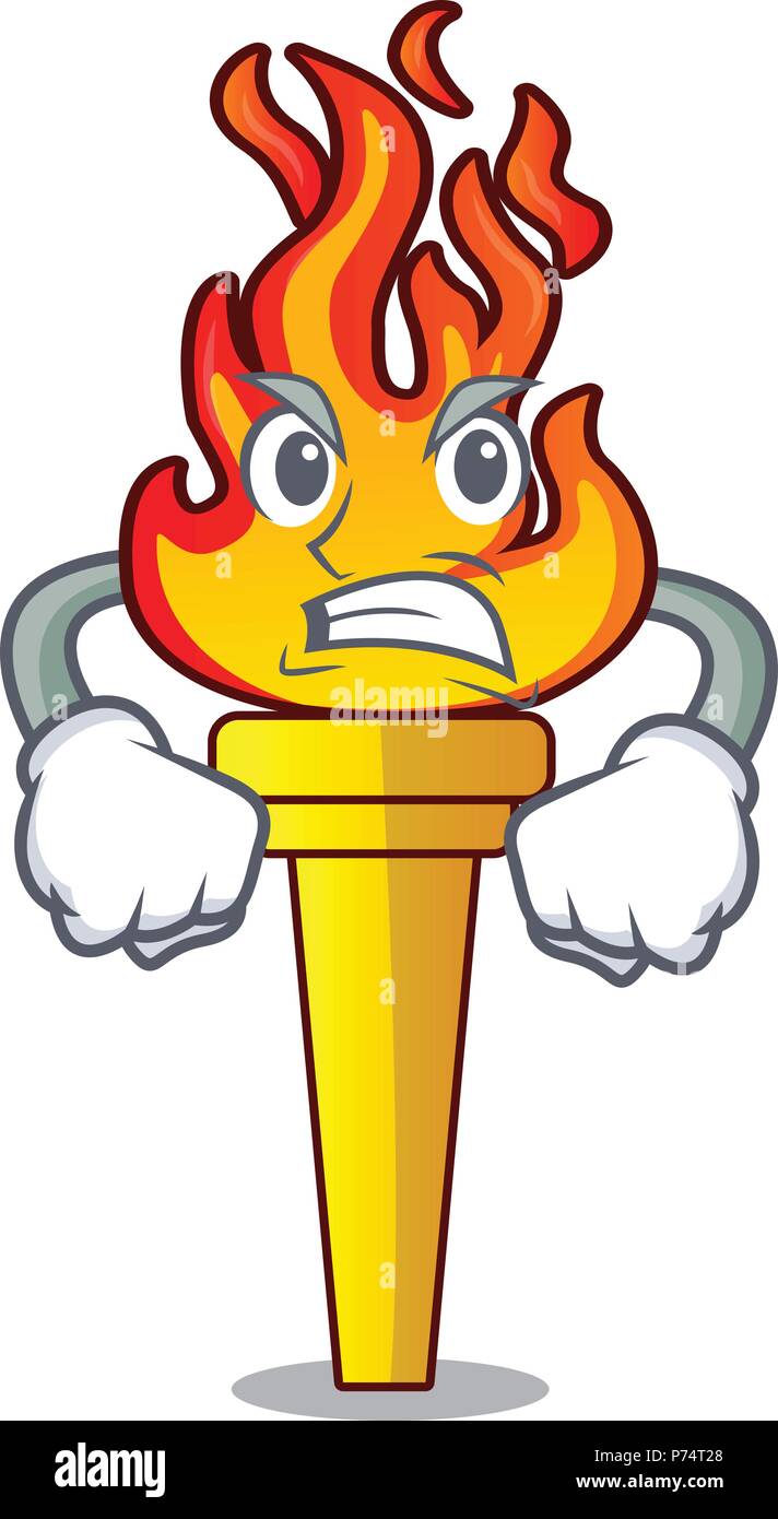 Angry torch mascot cartoon style Stock Vector Image & Art - Alamy