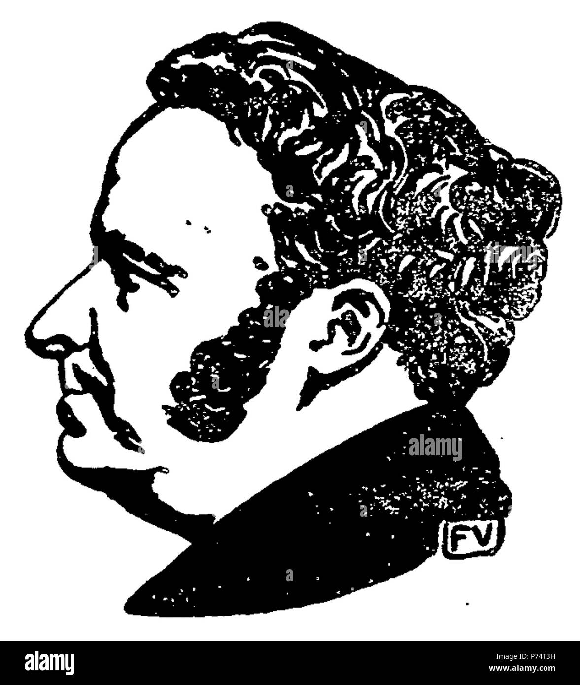 Portrait of French writer Stendhal (1783-1842) by Félix Valloton (1865 ...