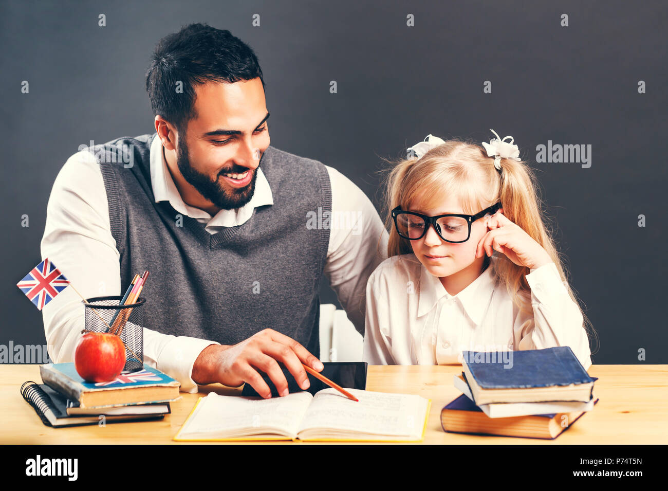 Asian teacher glasses classroom hi-res stock photography and images - Alamy