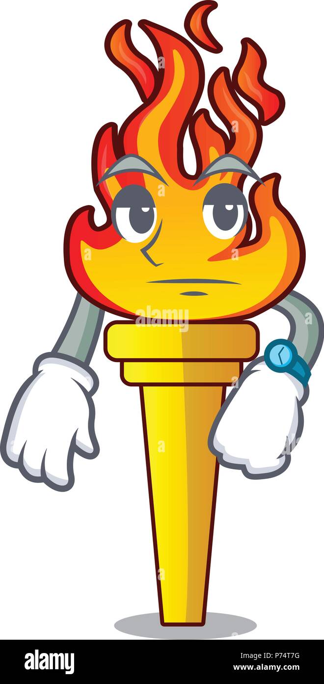 Waiting torch mascot cartoon style Stock Vector Image & Art - Alamy