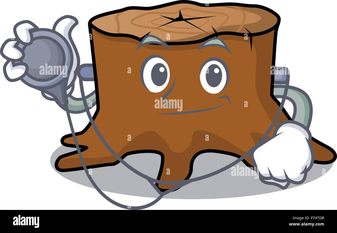 Doctor tree stump character cartoon Stock Vector Image & Art - Alamy