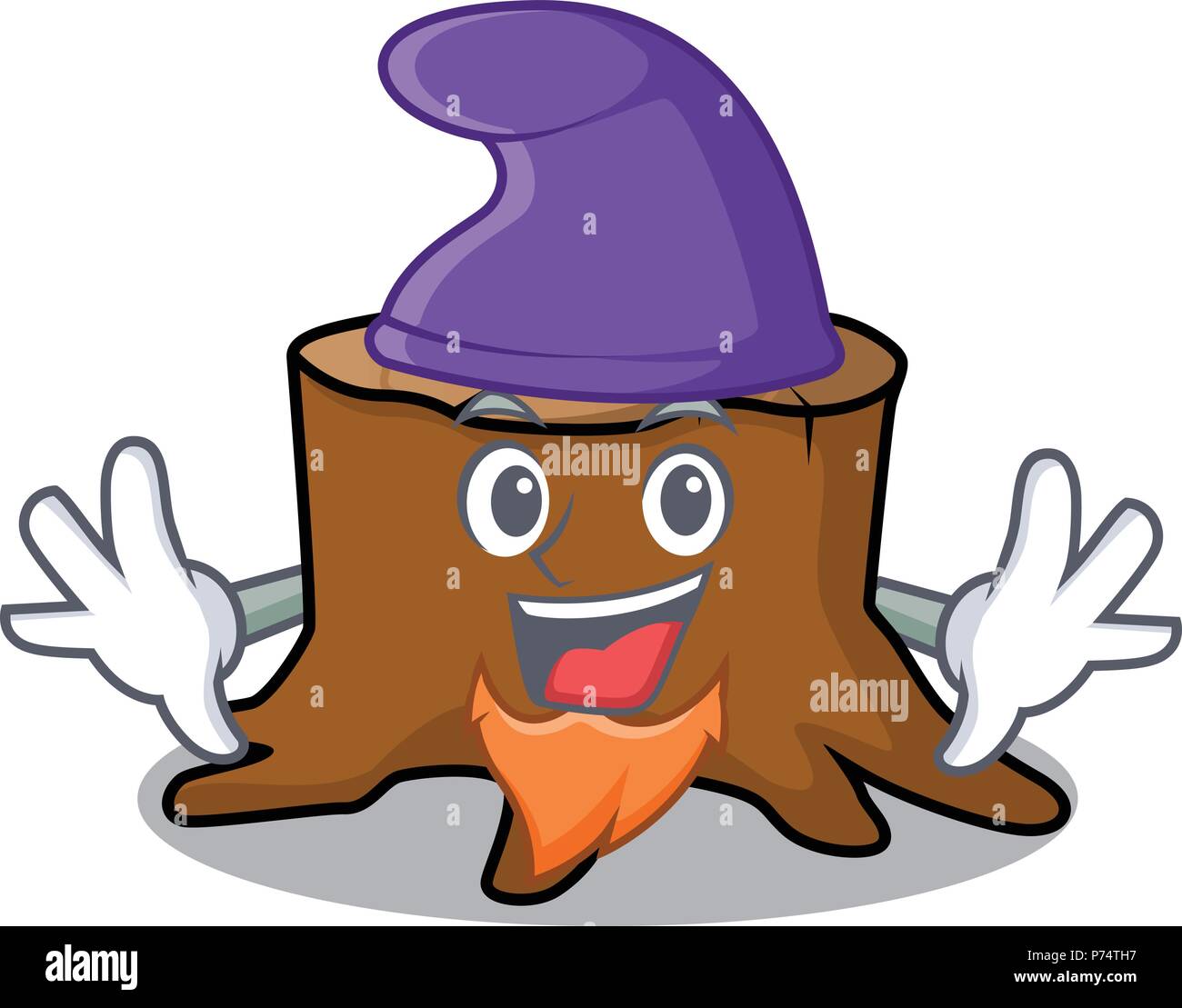 tree stump character cartoon Stock Vector Image & Art - Alamy