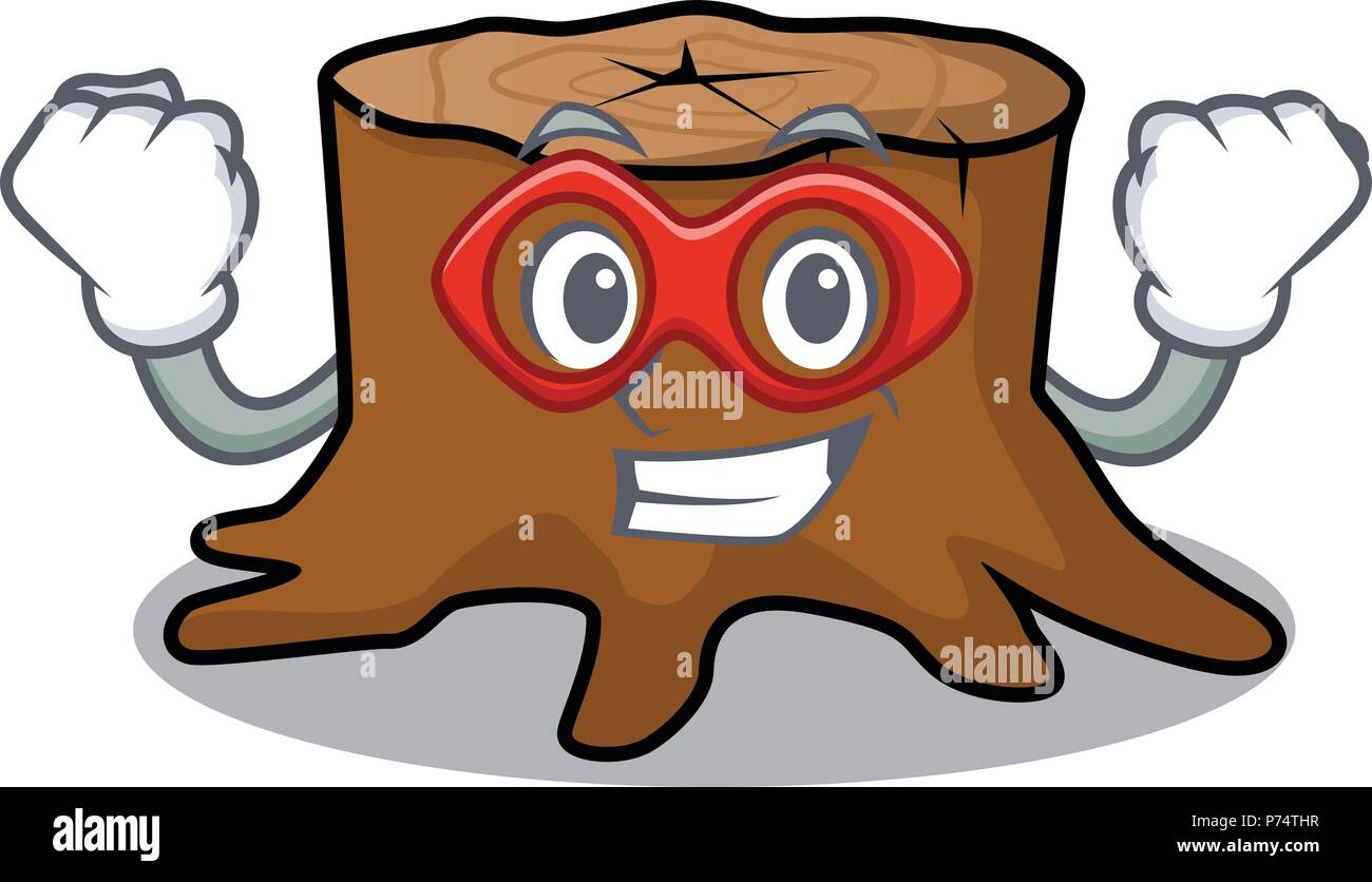 Super hero tree stump character cartoon Stock Vector Image & Art - Alamy