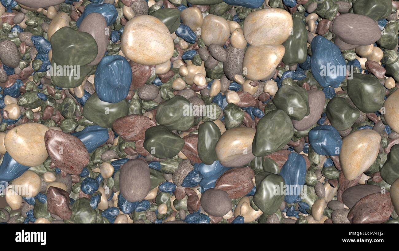 Polished shiny stones. Large sizes. 3d render Stock Photo - Alamy
