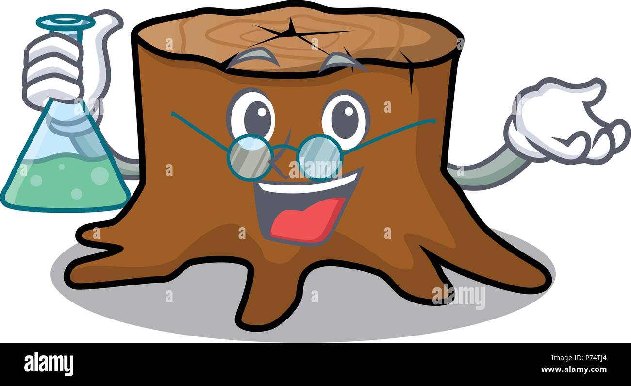Professor tree stump character cartoon Stock Vector Image & Art - Alamy
