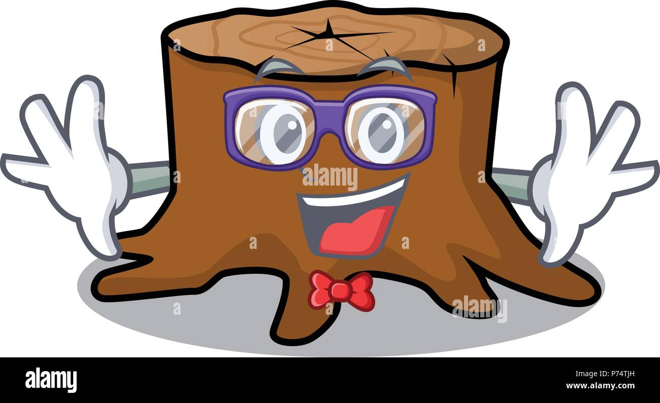 Geek tree stump character cartoon Stock Vector Image & Art - Alamy