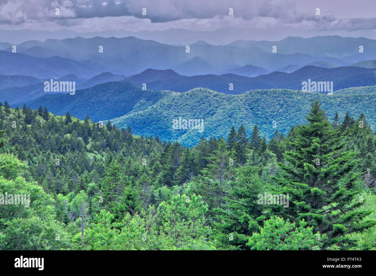 Blue Ridge Mountain in North Carolina Stock Photo - Alamy
