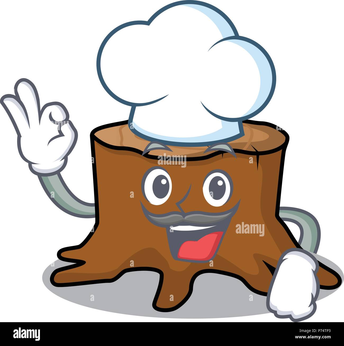 Chef tree stump character cartoon Stock Vector Image & Art - Alamy