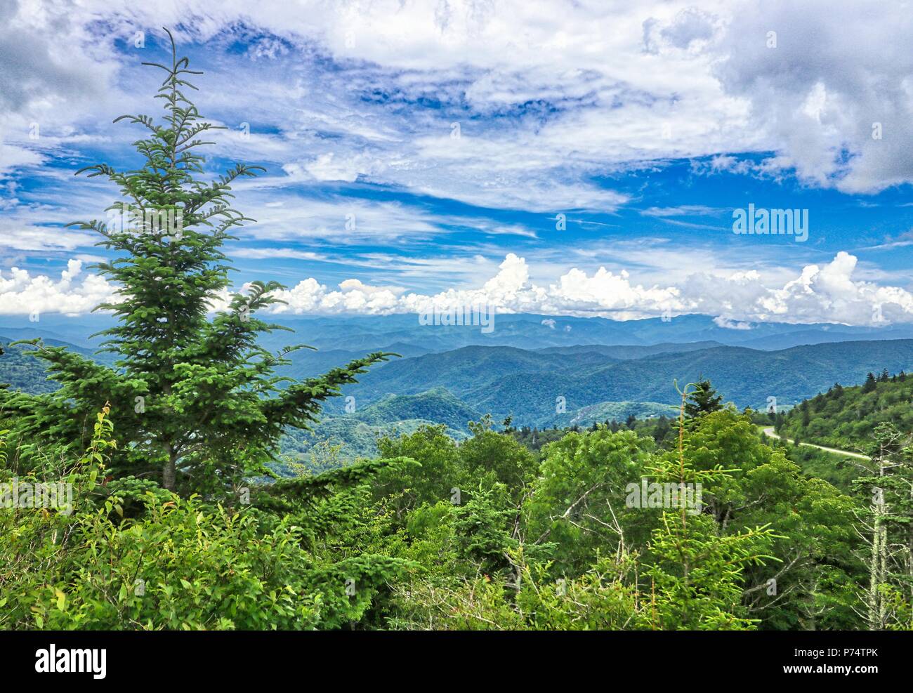 Blue Ridge Mountain in North Carolina Stock Photo - Alamy
