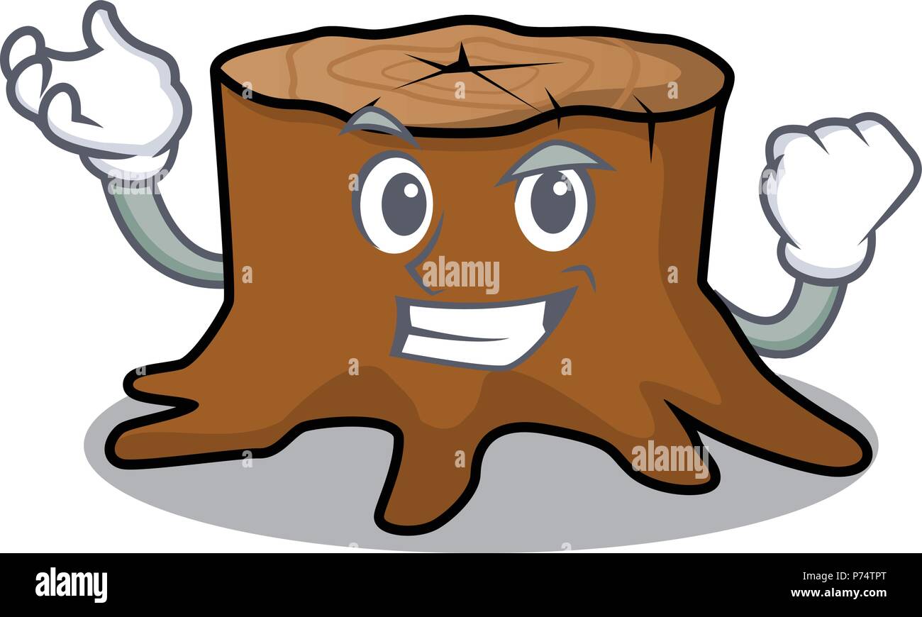 Successful tree stump character cartoon Stock Vector Image & Art - Alamy