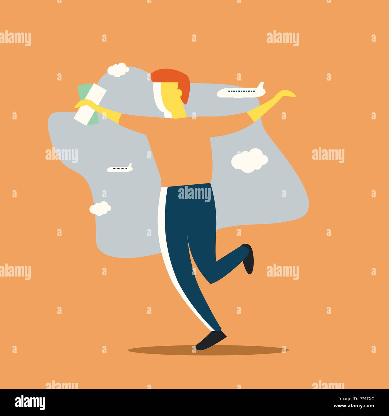 cartoon boy with tickets Stock Vector Image & Art - Alamy