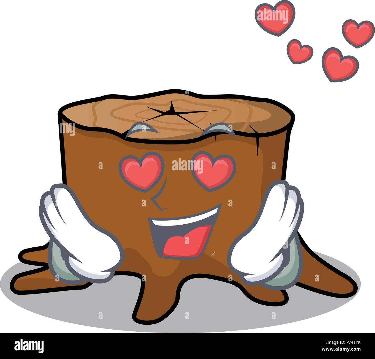 Tree stump mushroom in Stock Vector Images - Alamy