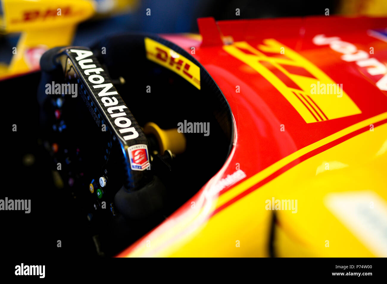 An indycar steering wheel at the indianapolis motor speedway hi-res ...