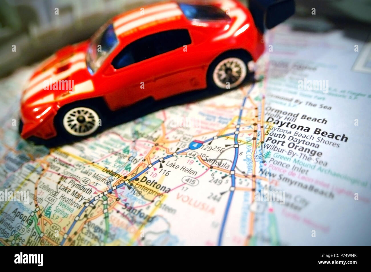 A Toy Racecar Pictured With A Map Of Daytona FL Stock Photo Alamy A Toy Racecar Pictured With A Map Of Daytona FL Stock Photo Alamy