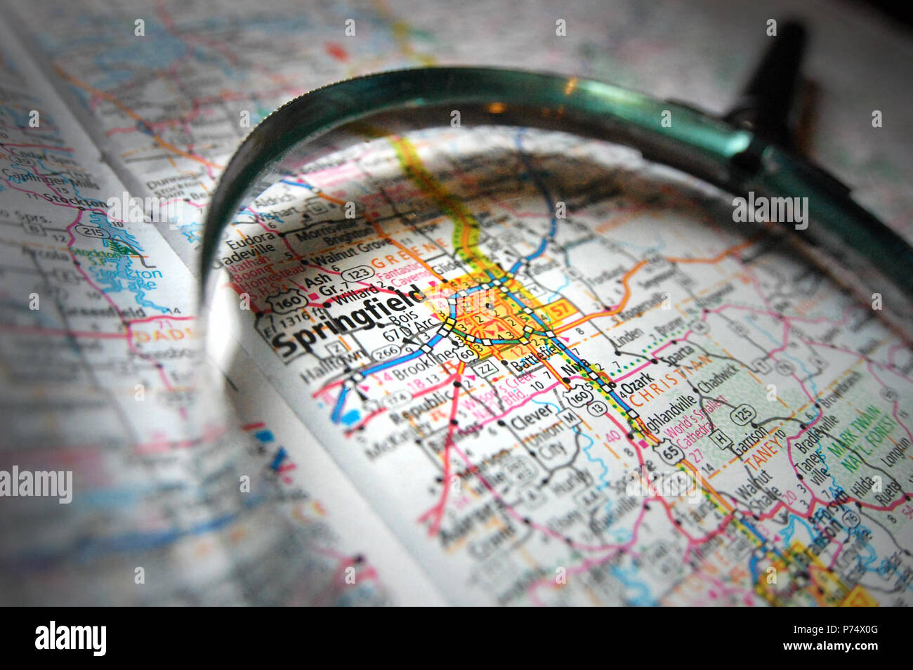 Map of springfield missouri hi-res stock photography and images - Alamy