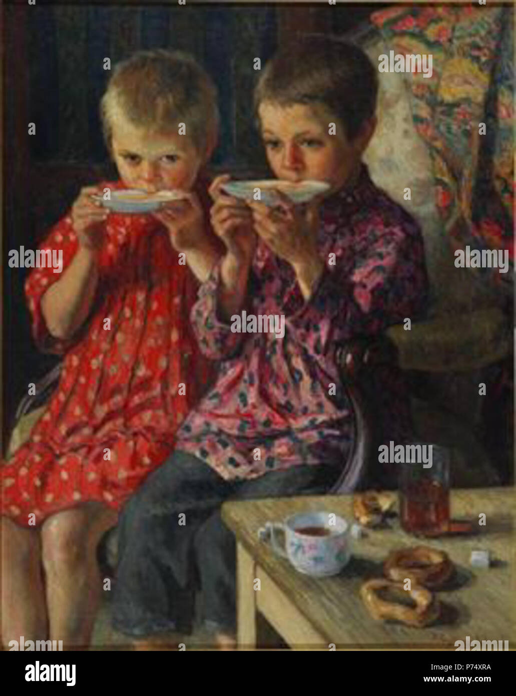 Painting by Nikolai Bogdanov-Belsky . before 1941 52 Visitors-1.jpg ...