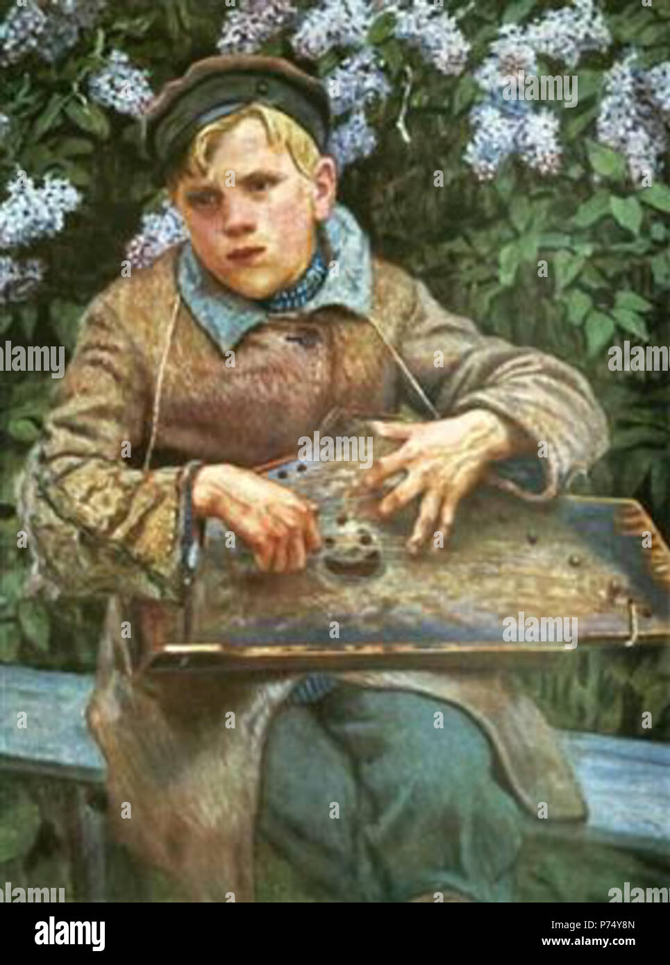 Painting by Nikolai Bogdanov-Belsky . before 1941 54 Young-musician.jpg ...